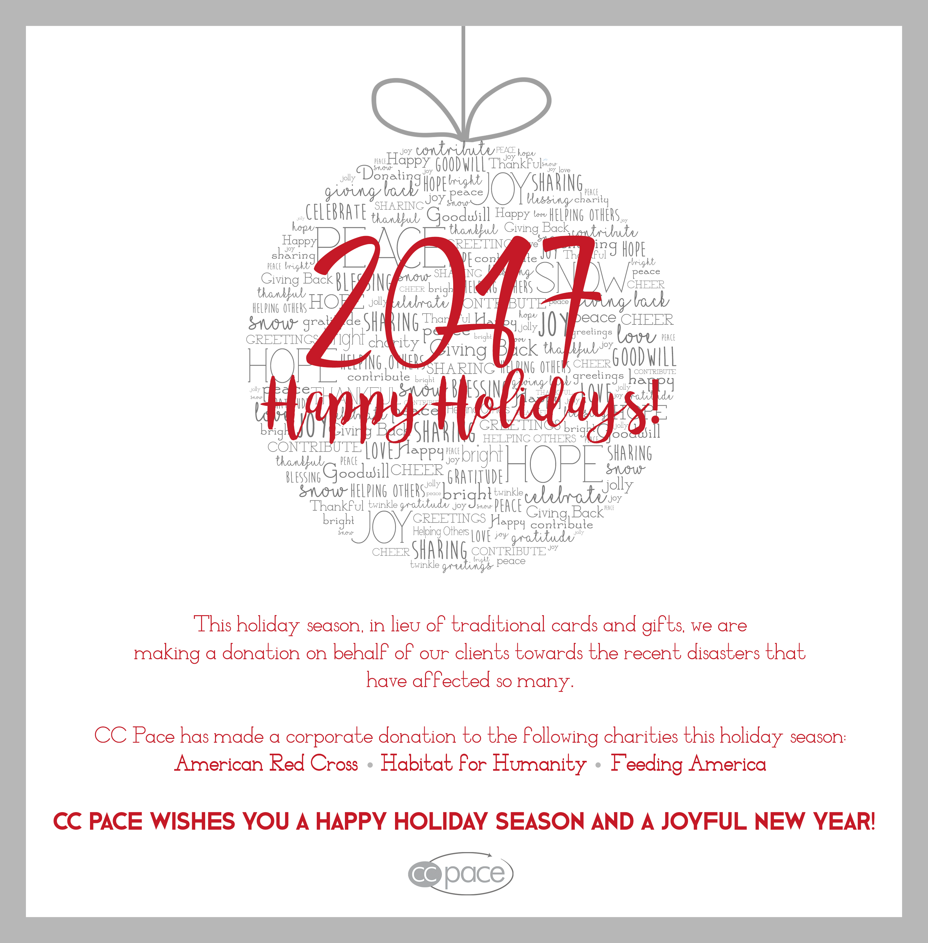 Happy Holidays from CC Pace! - CC Pace